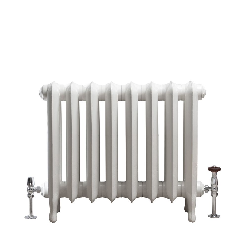 Erté - Oval Column Cast Iron Radiator - 22.05" Tall - Antique White ...