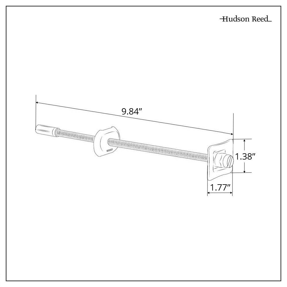 Cast Iron Radiator Straight Wall Stay - Steel