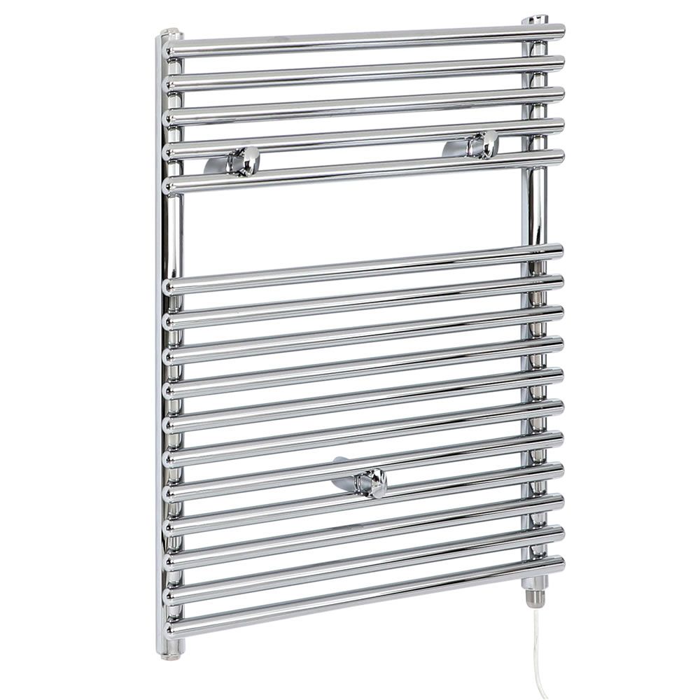 Arno Electric - Chrome Bar On Bar Plug-In Towel Warmer - 28 3/4” x 17 3/4”