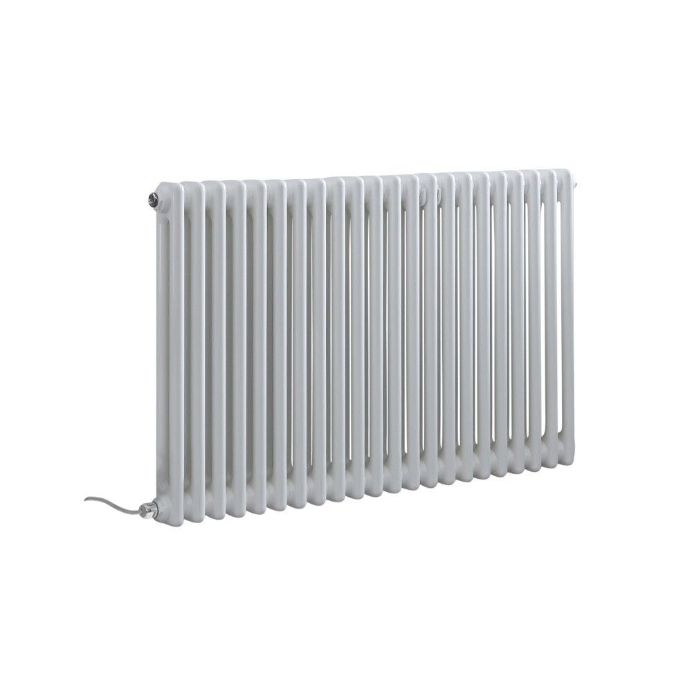 Regent Electric - White Horizontal 2-Column Traditional Cast-Iron Style ...