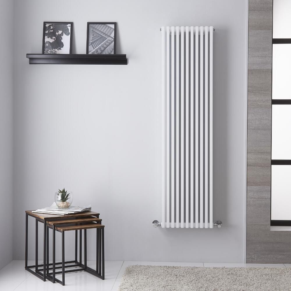 Neive - White Vertical Designer Radiator - 59.25" x 15.5"