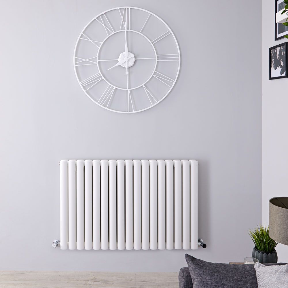 Revive - White Horizontal Double-Panel Designer Radiator - 25" x 39.25"