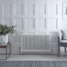 Regent - White Horizontal 4-Column Traditional Cast-Iron Style Radiator ...