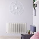 Sloane - White Horizontal Single Flat-Panel Designer Radiator - 25" x 46.5"
