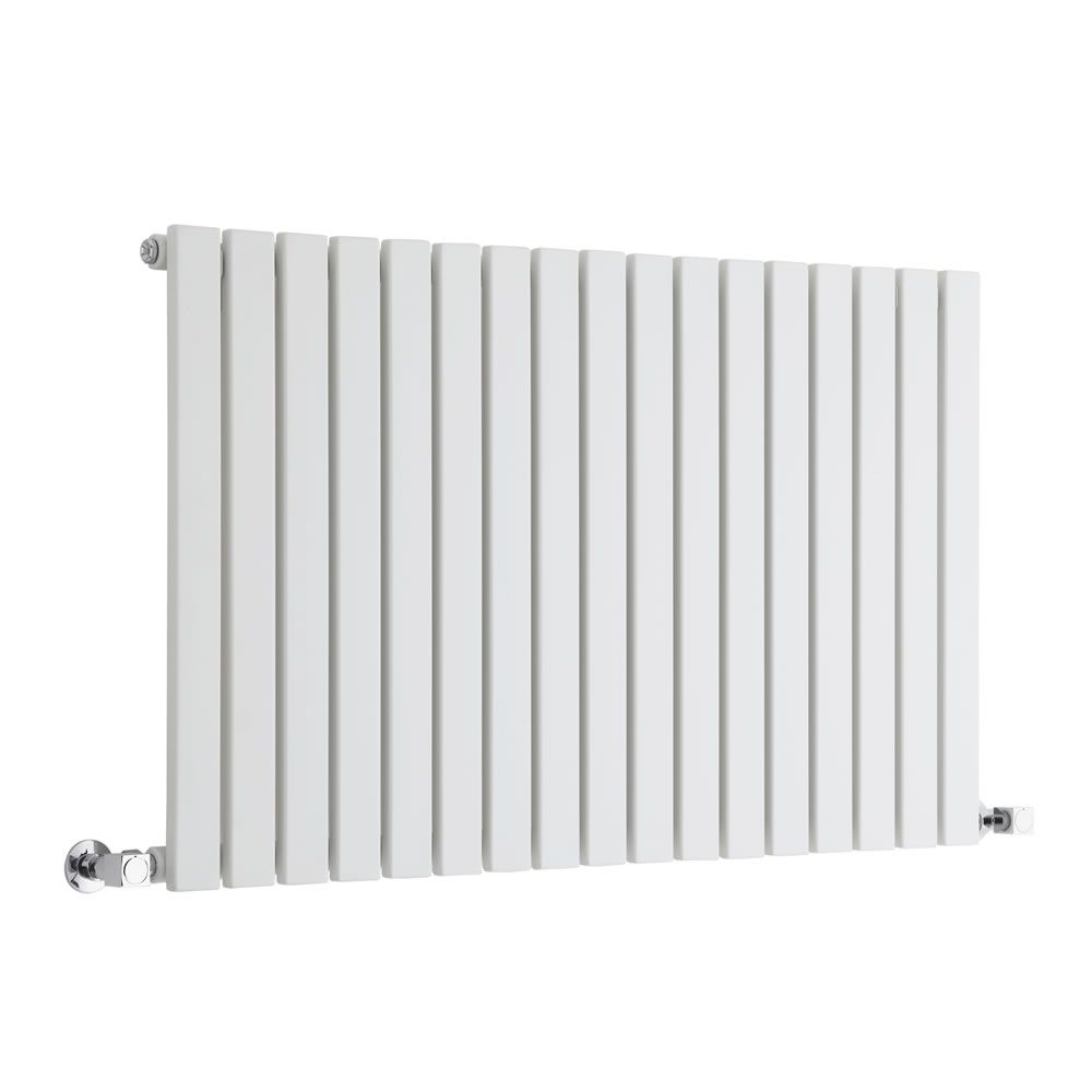 Sloane - White Horizontal Single Flat-Panel Designer Radiator - 25" x ...