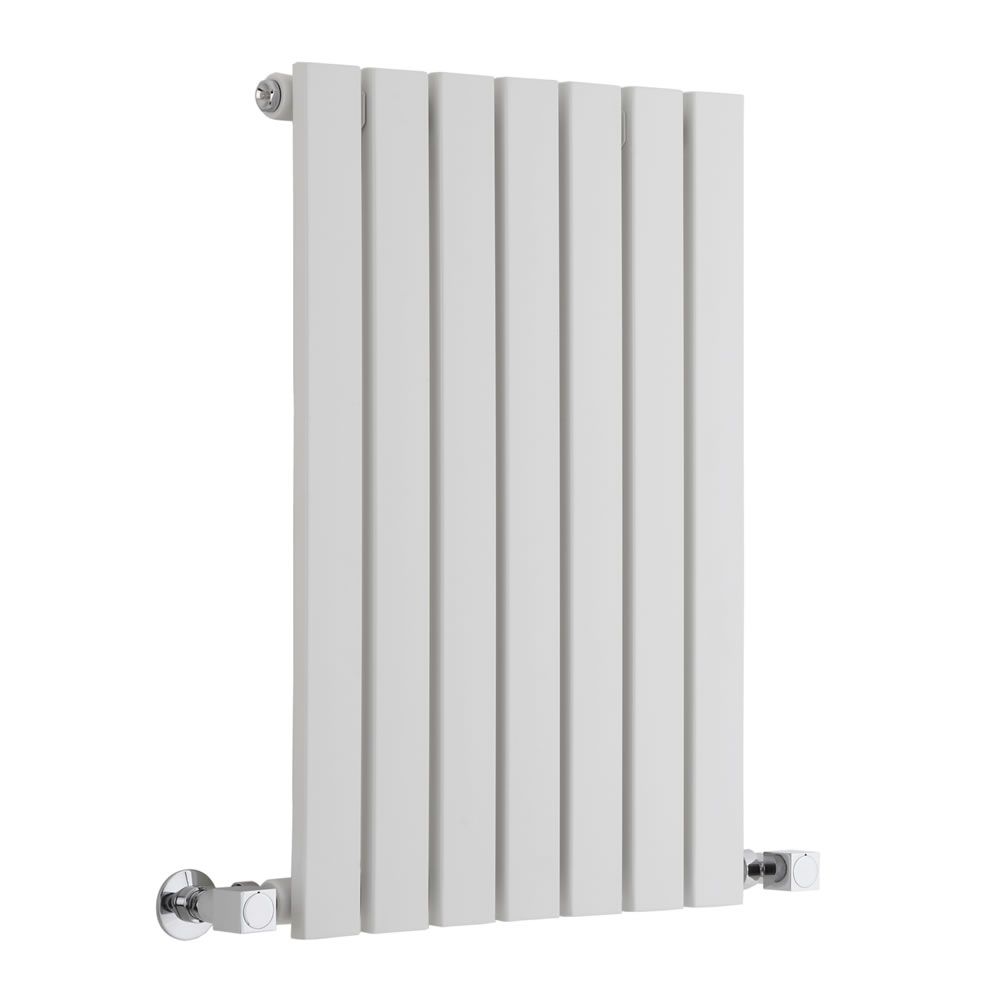 Sloane - White Horizontal Single Flat-Panel Designer Radiator - 25" x 16.5"