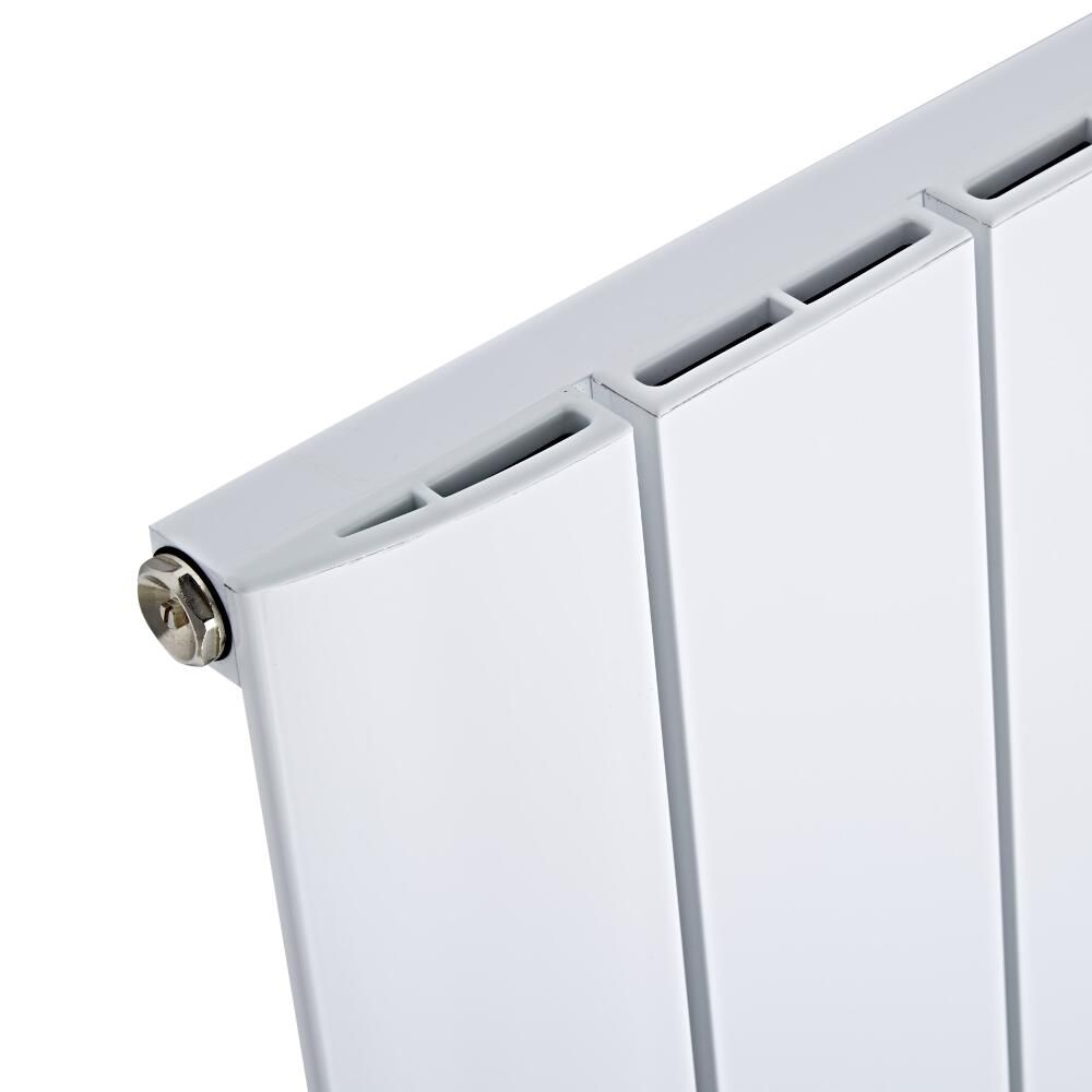 Aurora - White Aluminum Vertical Designer Radiator - 63" x 11"