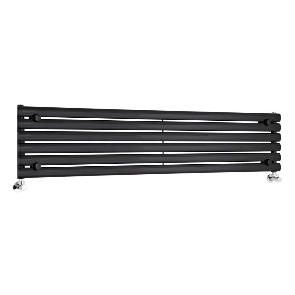 Revive - Black Horizontal Single-Panel Designer Radiator - 14" x 63"