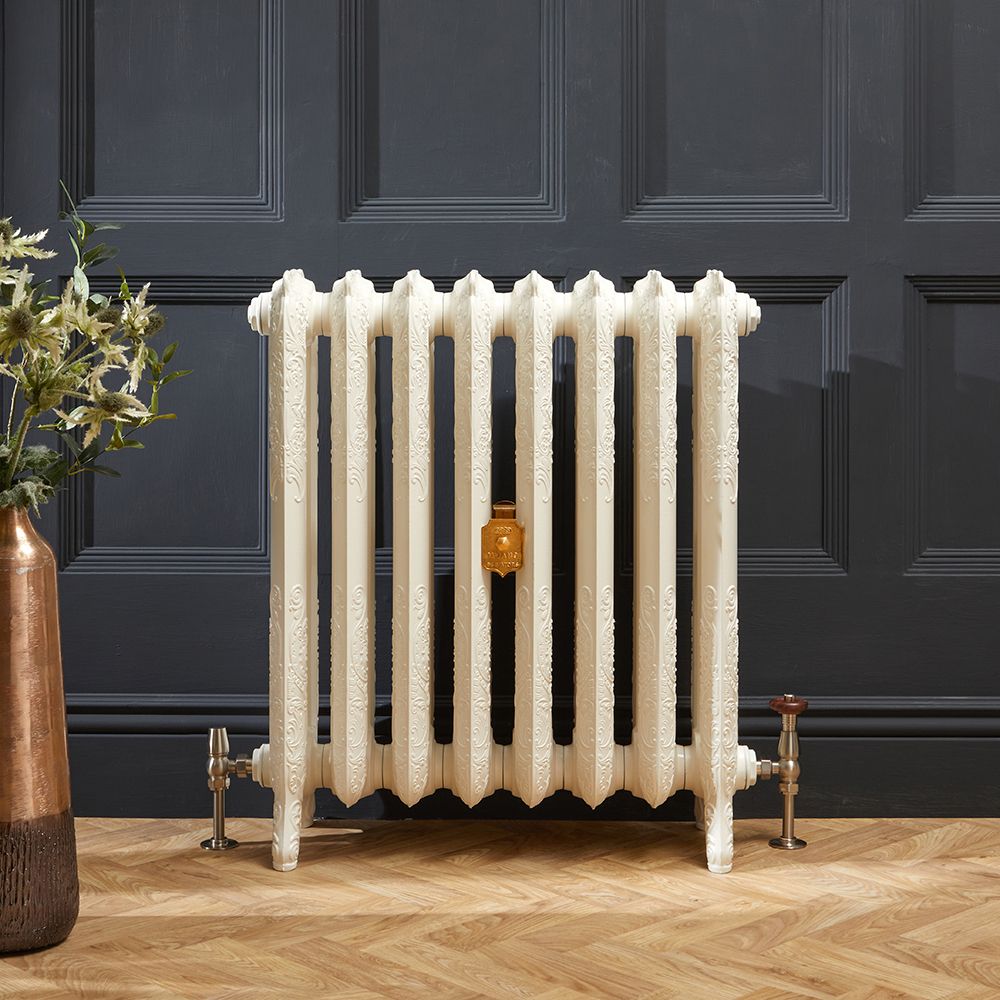Charlotte - Ornate Cast Iron Radiator - 30.24" Tall - Antique White ...
