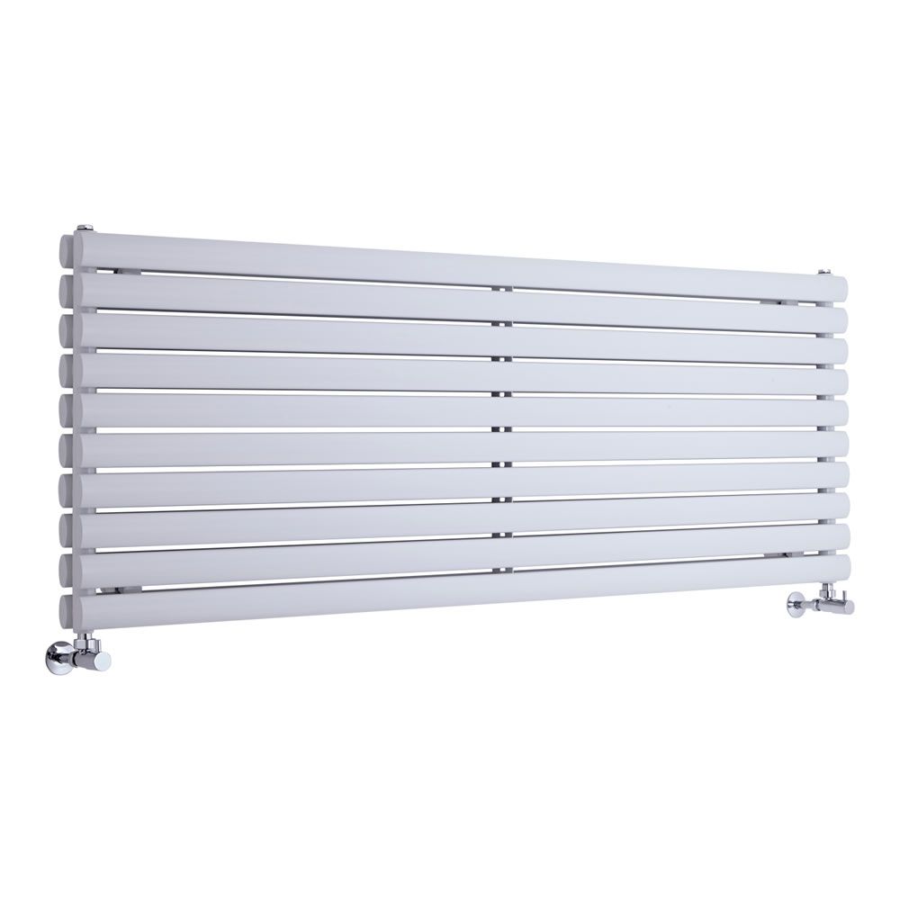Revive - White Horizontal Double-Panel Designer Radiator - 23.25" x 63"