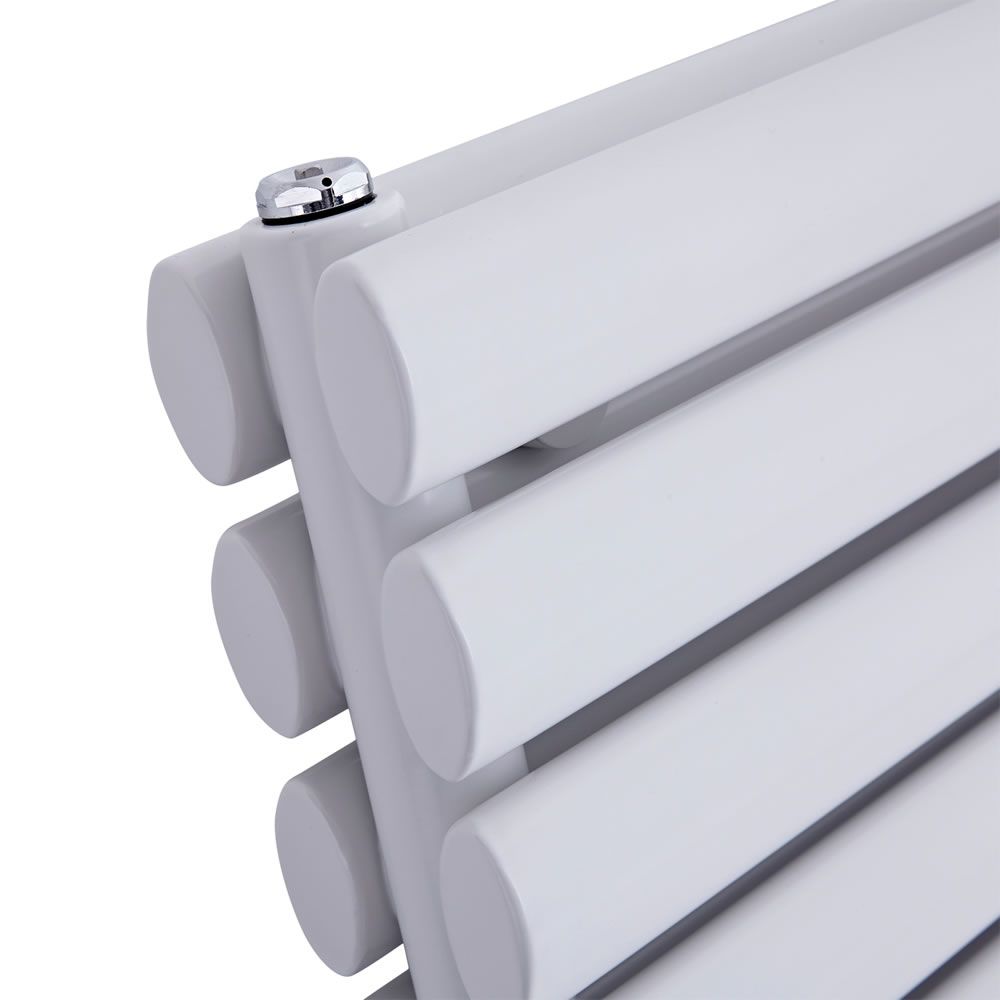 Revive - White Horizontal Double-Panel Designer Radiator - 23.25" x 63"