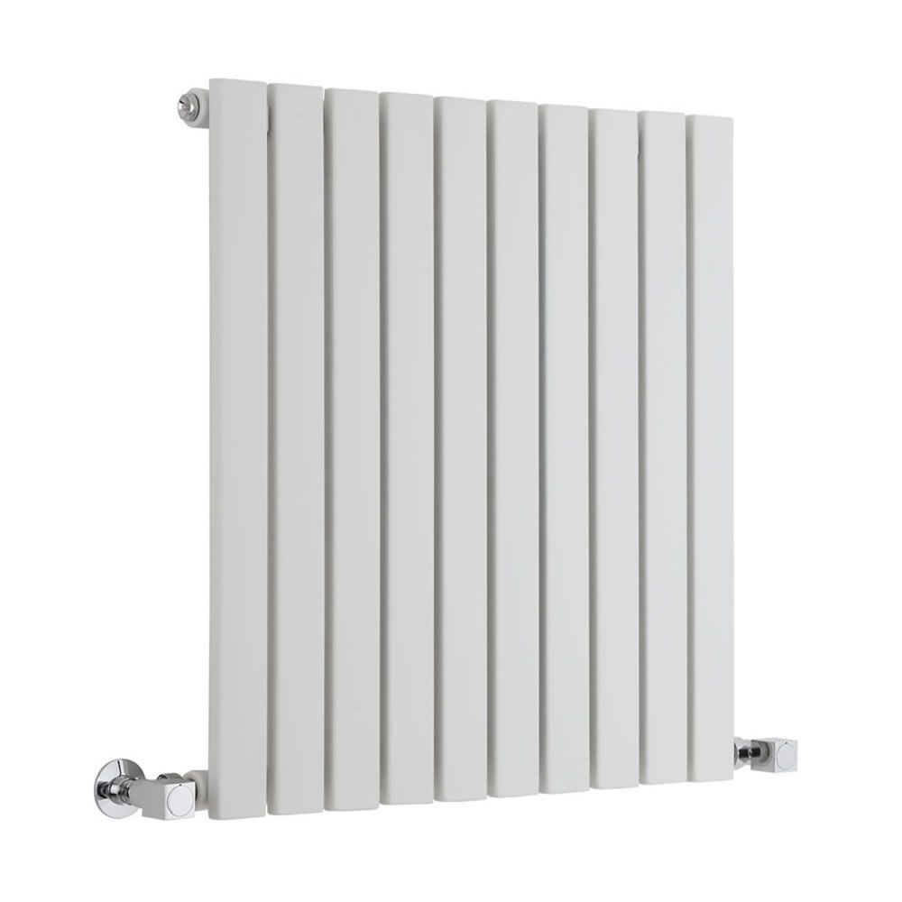 Sloane - White Horizontal Single Flat-Panel Designer Radiator - 25" x 23.5"