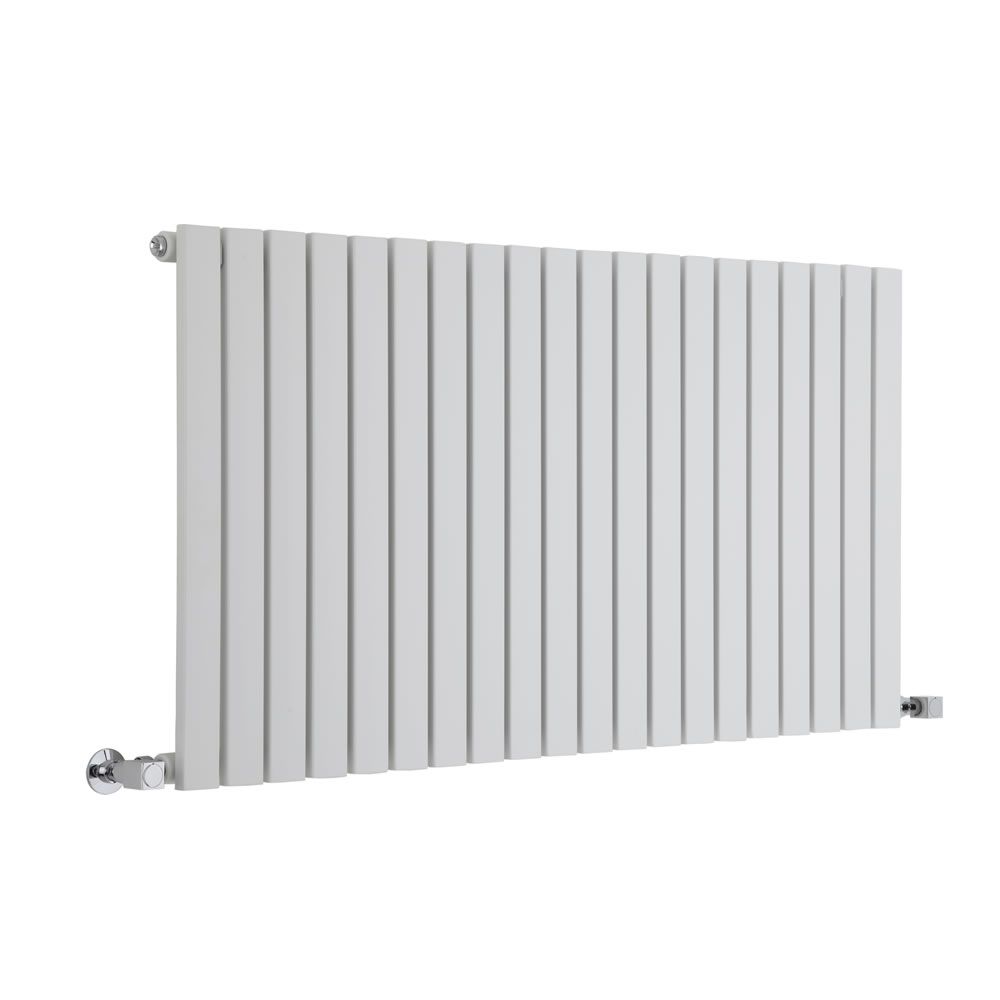 Sloane - White Horizontal Single Flat-Panel Designer Radiator - 25" x 46.5"