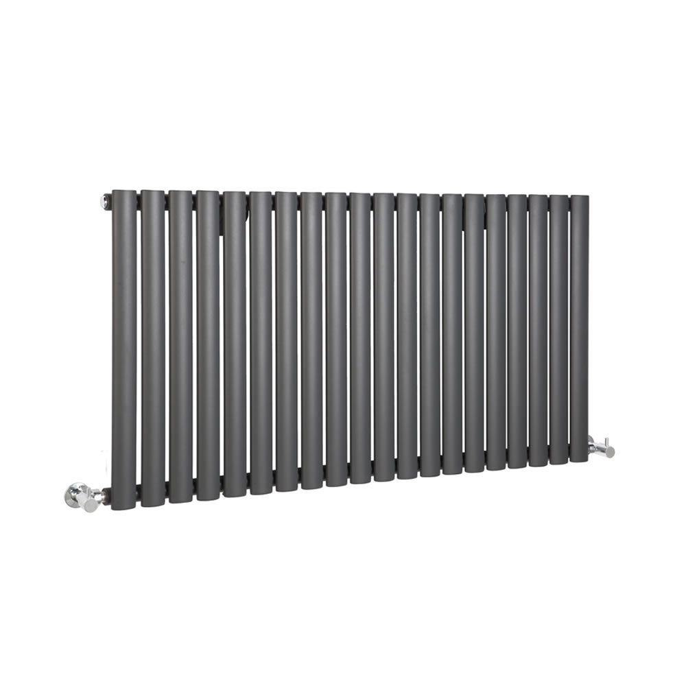 Revive - Anthracite Horizontal Single-Panel Designer Radiator - 25" x 46.5"