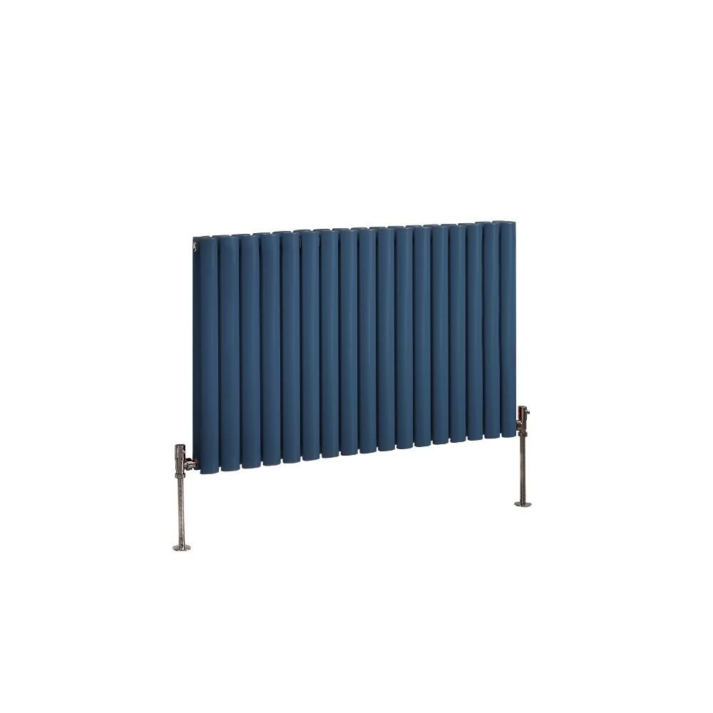 Revive - Dark Blue Horizontal Double-Panel Designer Radiator - All Sizes