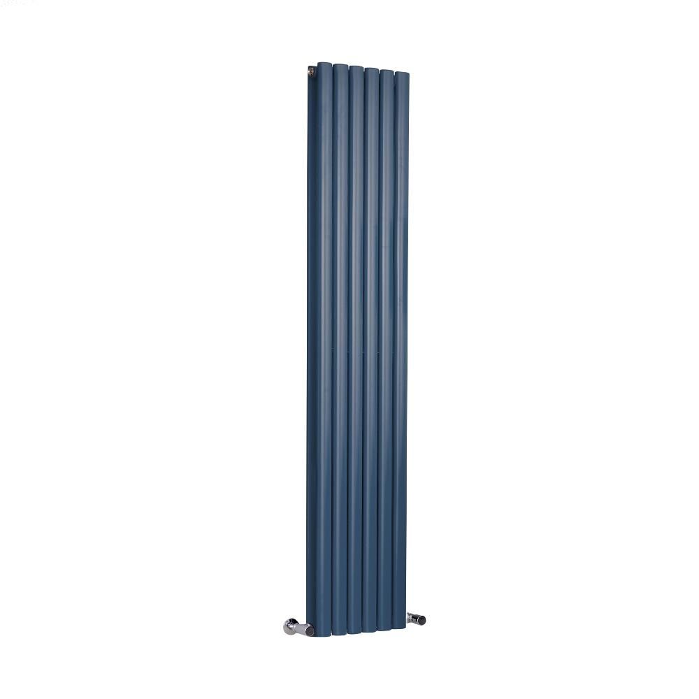 Revive - Dark Blue Vertical Double-Panel Designer Radiator - All Sizes