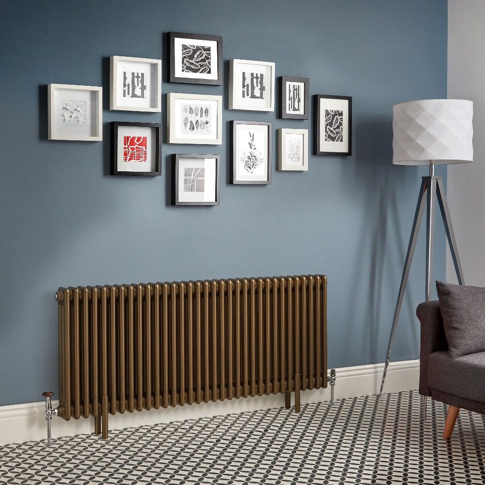 Regent - Metallic Bronze Horizontal 3-Column Traditional Cast-Iron ...