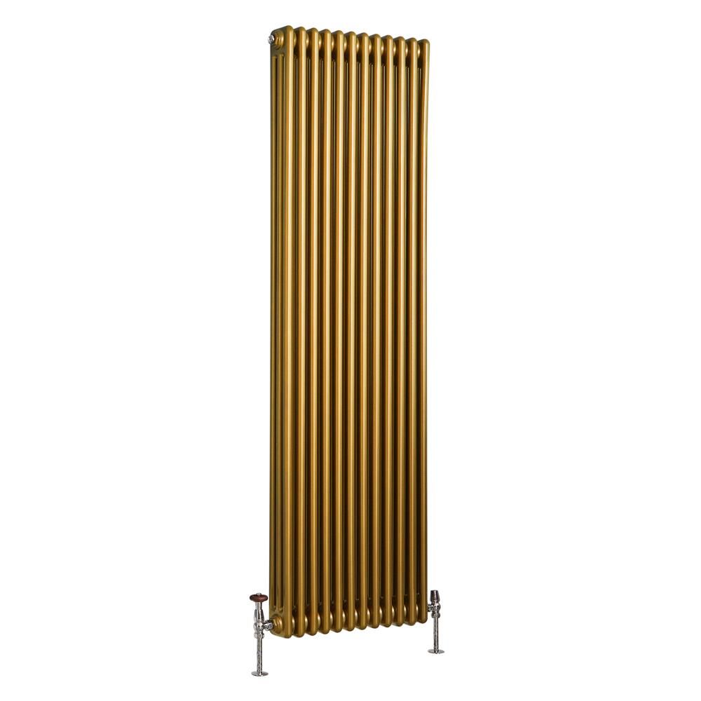 Regent - Metallic Gold Vertical 3-Column Traditional Cast-Iron Style ...