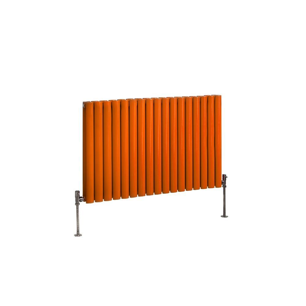Revive - Orange Horizontal Double-Panel Designer Radiator - All Sizes