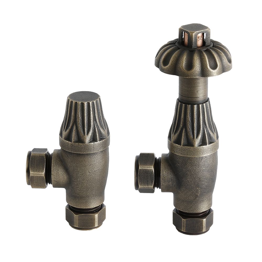 Antique BrassThermostatic Radiator Valve Pack