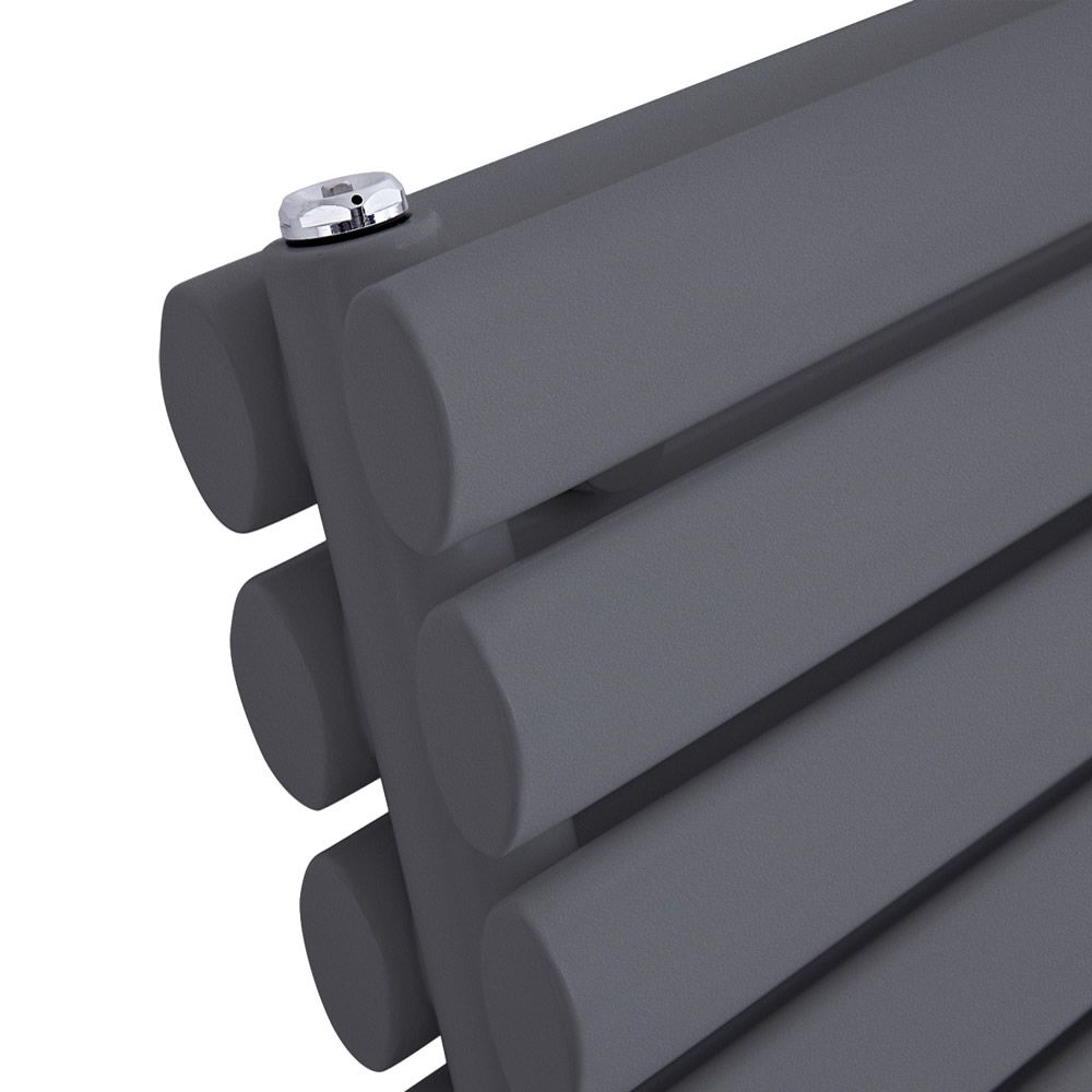 Revive - Anthracite Horizontal Double-Panel Designer Radiator - 23.25 ...