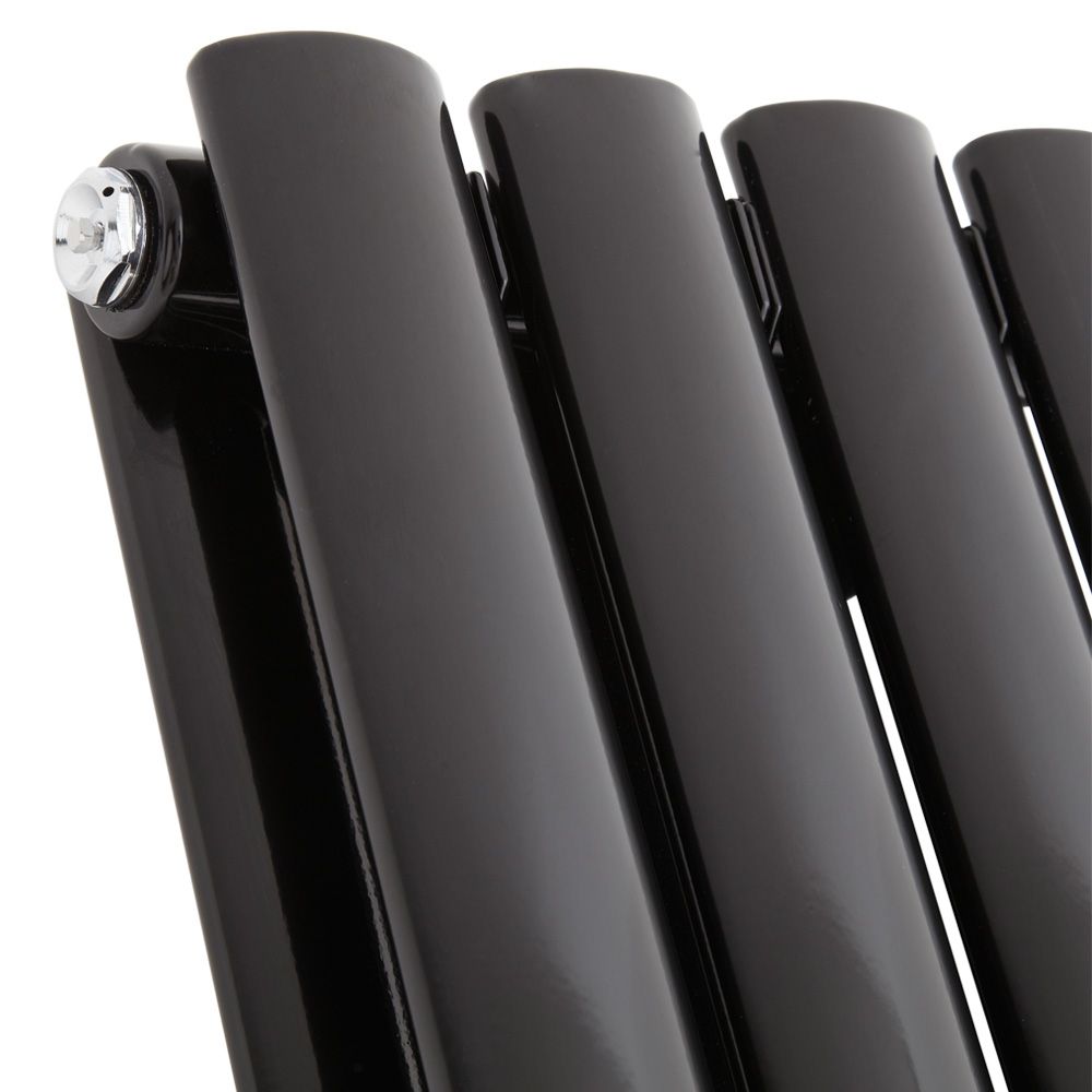 Revive - Black Vertical Double-Panel Designer Radiator - 70" x 23.25"