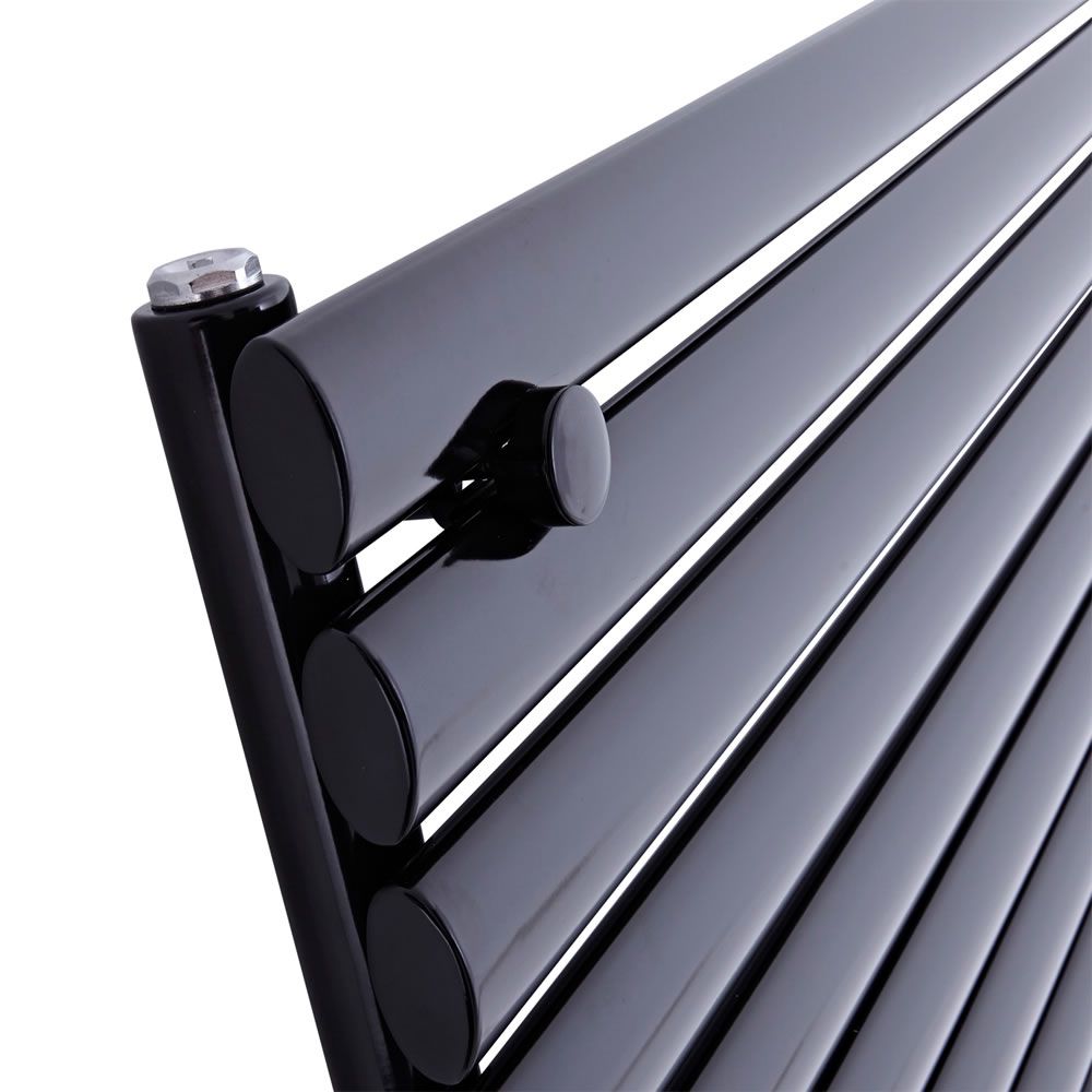 Revive - Black Horizontal Single-Panel Designer Radiator - 23.25" x 70"