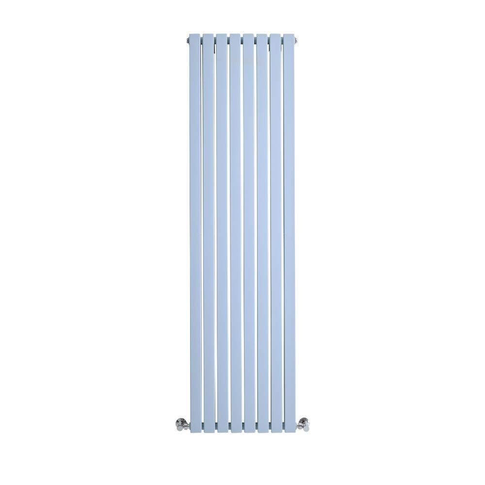 Sloane - Baby Blue Double Flat Panel Vertical Designer Radiator - 70" x ...