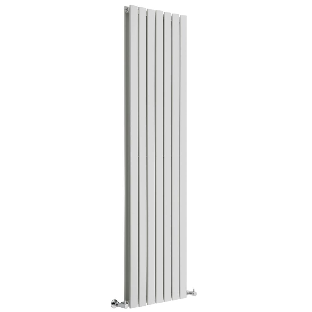 Delta - White Vertical Double Slim-Panel Designer Radiator - 70" x 19.25"