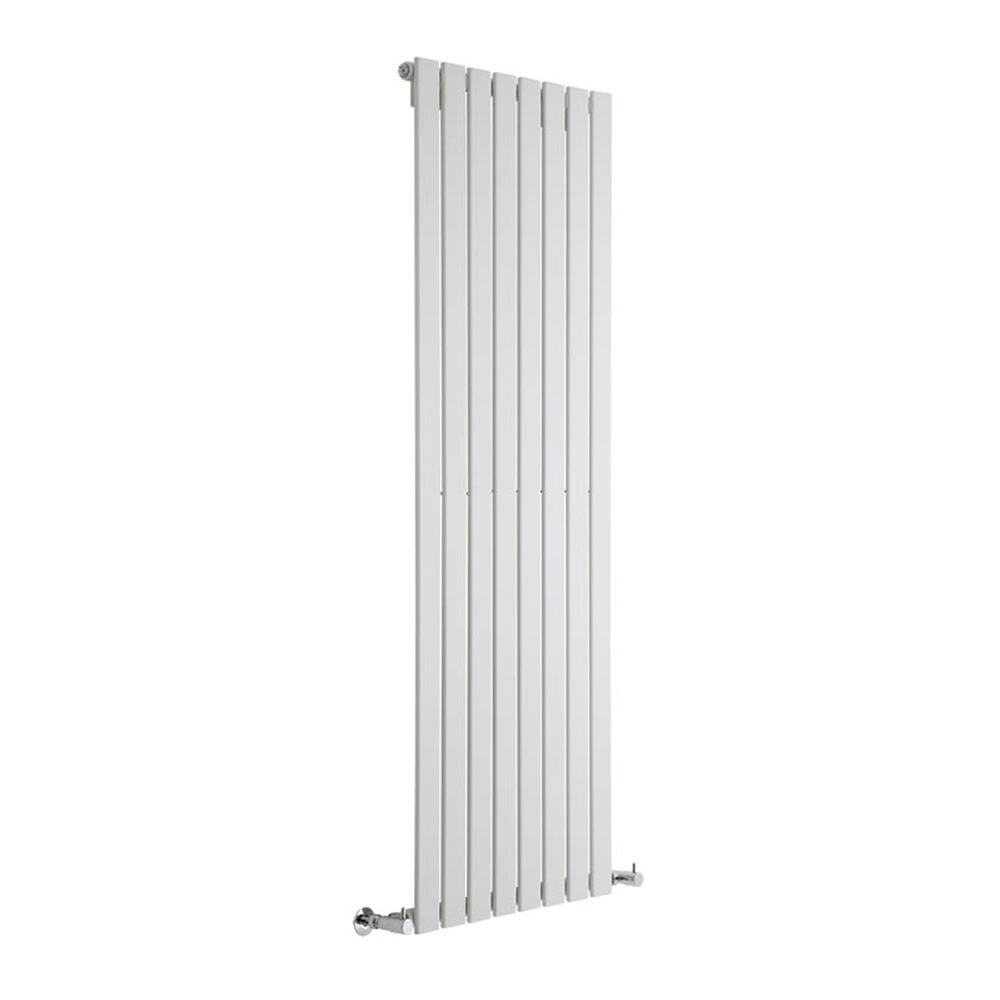 Delta - White Vertical Single Slim-Panel Designer Radiator - 70" x 22"